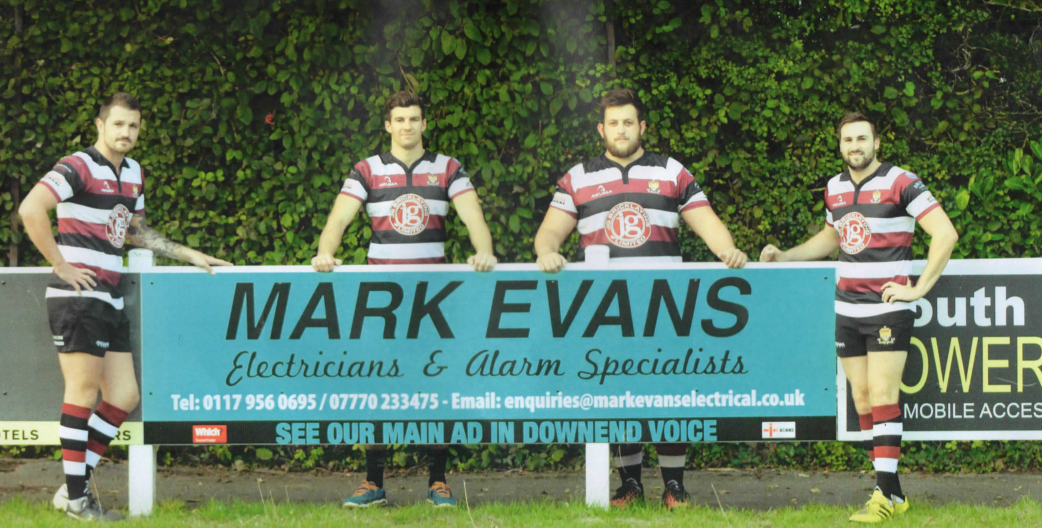 Mark Evans Sponsors Cleve Rugby Club - Electrical Services Bath ...